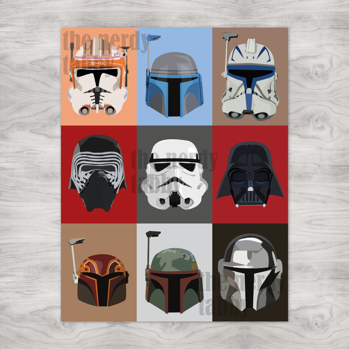 Star Wars Helmet Charcter Portrait Grid – The Nerdy Tabby
